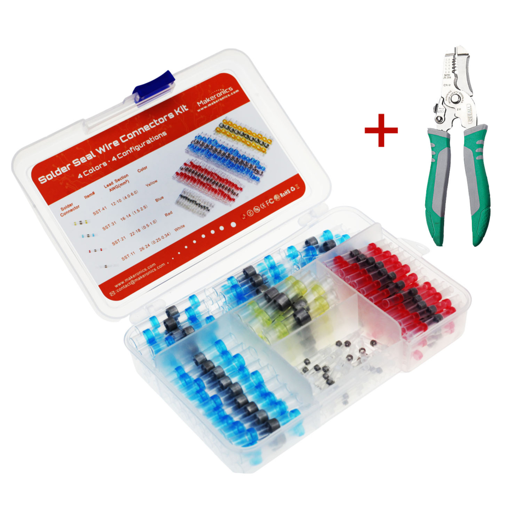 Makeronics 200PCS Solder Seal Wire Connectors | Self-Solder Heat Shrink ...